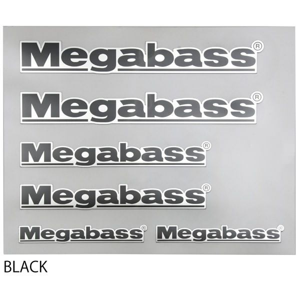 EMBLEM STICKER ブラック | Megabass - メガバス オンラインショップ