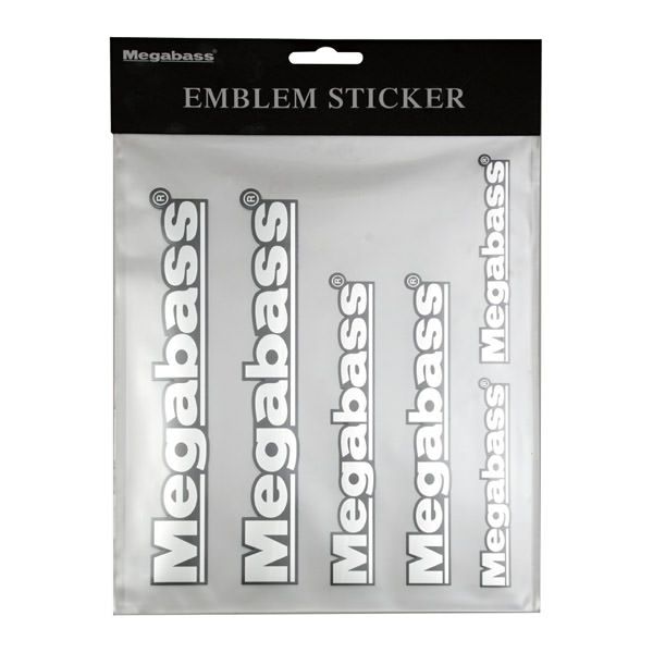 EMBLEM STICKER シルバー | Megabass - メガバス オンラインショップ